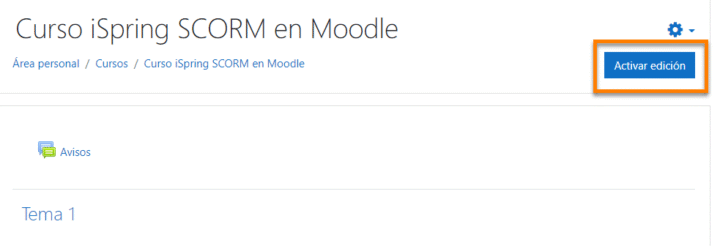 Exportar un SCORM con iSpring y publicar SCORM en Moodle